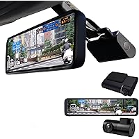 Amazon | MAXWIN(マックスウィン) ドライブレコーダー ミラー型 2K フロントカメラ 分離式 前後同時録画 GPS 地図連動 HDR 駐車監視 リアカメラ デジタルルームミラー ...