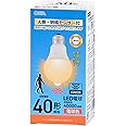 Amazon | オーム(OHM) LED電球 E26 40形相当 人感・明暗センサー付き 電球色 540ルーメン 4.7W LDA5L-G PIR6 06-5587 オーム電機 | オーム ...