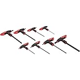 HORUSDY 18-Piece T-Handle Hex Key Set, Inch/Metric Long Arm Ball End Allen Wrench Set, Metric (1 ...