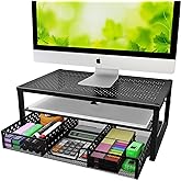 Simple Trending 2 Tier Metal Monitor Stand Monitor riser and Computer ...