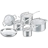 Scanpan 22040 Impact 10pc Cookware Set Stainless Steel: Frying Pans ...
