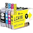 Amazon.co.jp: Aseker互換LC416 LC416-4PKインク標準容量ブラザー用LC416 4色カラー対応Brother DCP-J4140N MFC-J4440N MFC ...