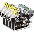 Amazon.co.jp: Kingjet ブラザーインクLC411 Brother LC411BK 4本ブラック対応型番 DCP-J926N MFC-J904N MFC-J739DN MFC ...