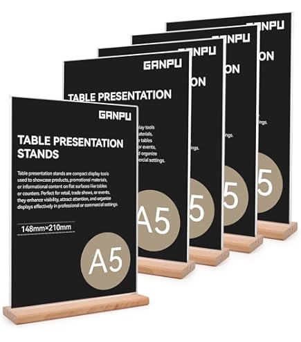 Adjustable Heavy Duty Floor Sign Stands A4 LEIFIDE 8 Pack Adjustable ...