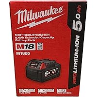 Milwaukee M18B5 M18 5.0Ah Red Lithium-Ion Battery : Amazon.com.au: Home ...