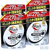 Amazon | アタックゼロ 2700g 衣類用 ドラム式タイプ 液体洗剤 超特大 270回分×2袋 大容量 【Activity公式】 | Activity 快適な暮らし | 液体洗剤