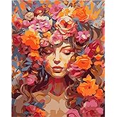 Paint by Number for Adults. Flowers DIY Acrylic Painting Kit for Kids and Adults Beginner Eyes ...