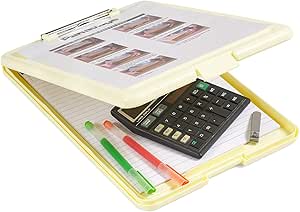 Amazon | Panavage クリップボードフォルダ a4 ファイルボード バインダー 会議用パッド 黄色 | クリップファイル・ボード | 文房具・オフィス用品