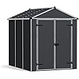 Amazon.co.jp: 大型物置 CANOPIA カノピア ルビコン 6×8 ダークグレー 横幅185x奥行229cm ポリカーボネート : DIY・工具・ガーデン