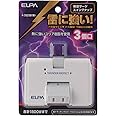 Amazon | ELPA エルパ 耐雷サージ機能付スイングタップ 3個口 A-362SB(W) | エルパ(ELPA) | 家電＆カメラ