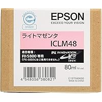 Amazon.co.jp: EPSON 純正インクカートリッジ ライトマゼンタ 80ml ICLM48 : パソコン・周辺機器