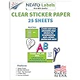 Clear Sticker Paper - Vinyl Full Sheet Label - Weatherproof - for ...