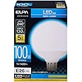 Amazon.co.jp : エルパ (ELPA) LED電球 ボール球形 G95 (口金E26 / 100W形 / 白色) 5年保証 / 電球 (LDG13D-G-G2105) : ホーム＆キッチン