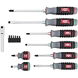 Amazon | KTC(ケーテーシー) 樹脂柄 ドライバーセット貫通タイプ 8本組 TPMD18 | DIY・工具・ガーデン