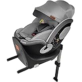 Amazon | GU MODE チャイルドシート 360度回転式 ISOFIX 新生児～12歳頃（身長40-150cm） ジュニアシート サポートレッグ 付き 成長に合わせて使える 長く ...