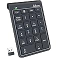Amazon | Ewin テンキー Bluetooth/ 2.4G接続 numlock非連動 ワイヤレス 数字キーボード 3台デイバス接続 Bluetoothキーボード 超薄型 左手デバイス ...