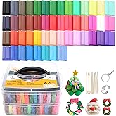 Shuttle Art Polymer Clay, 57 Colours Oven Bake Modeling Clay, Creative Clay Kit with 19 Clay ...
