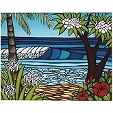 Amazon.co.jp: [ヘザーブラウン ] HEATHER BROWN 絵画 アートプリント ART PRINT RAINBOW SURF レインボーサーフ Mサイズ横 W35.6× ...
