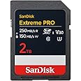 Amazon | SanDisk 2TB Extreme PRO SDXC UHS-I メモリーカード - 最大250MB - C10、U3、V30、4K UHD、SDカード ...