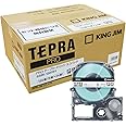 Amazon.co.jp: キングジム 【純正】 テプラPROテープカートリッジ SS9K-5P(エコパック5個入)×24個入 9mm 白ラベル 黒文字 長さ8m SS9K-120PRY ...
