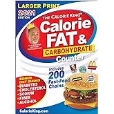 Calorieking Larger Print Calorie, Fat & Carbohydrate Counter : Borushek ...