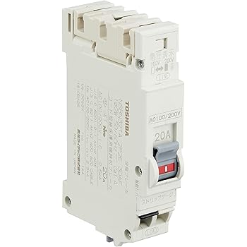 Amazon | 東芝ライテック Nシリーズ 配線用遮断器 分岐ブレーカ 2P2E 20A NSBNタイプ NSBN32TA20 | キッチン ...