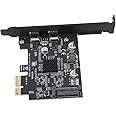 Amazon.co.jp: PCI E to USB 3.2 拡張カード、10GBPS USB C PCI Express カード、SATA 15PIN 電源インターフェイス付き、PCI ...