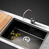 Kitchen Sink Cefito Utility Sink 770mm x 450mm Stainless Steel Double ...