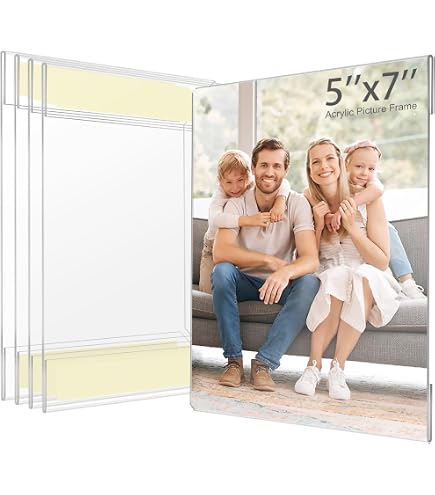 Picture Frames 8x10 Clear Acrylic Set Of 6 - Wall Mount Photo Displays ...