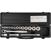 Amazon | トネ(TONE) ソケットレンチセット CX3172 差込角9.5mm(3/8") シルバー 内容24点 | レンチセット