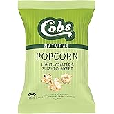 Cobs Natural Lightly Salted and Slightly Sweet Popcorn, 12 x 120 Grams ...