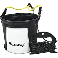 Amazon.co.jp: RISEWAY(ライズウェイ) EVA反転水汲みバケツ 丸型 18cm ブラック ロープ・ホルダー付 ブラック UEV-016 : スポーツ＆アウトドア