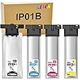 Amazon.co.jp: エプソン用 IP01 IP01B 互換インクパック 全色顔料 EPSON用 IP01KB IP01CB IP01MB IP01YB 各1本 4色セット 大容量 ...