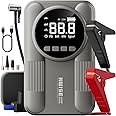 Amazon | NWISE ジャンプスターター エアコンプレッサー搭載 6000Aピーク電流 電動空気入れ 一台多役 モバイルバッテリー LEDライト搭載 安全保護機能 日本語取扱説明書 ...