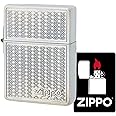 Amazon.co.jp: KAJIKAWA(カジカワ) Zippo ジッポ ライター 防風 真鍮製 両面エッチング 1935レプリカケース シルバーメッキ いぶし仕上げ 特製ステッカー付き ...
