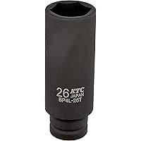 Amazon | 京都機械工具(KTC) 12.7mm (1/2インチ) インパクトレンチ ソケット (ディープ薄肉) 26mm BP4L26TP | ソケットレンチ