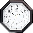 Amazon.co.jp: MAG(マグ) 掛け時計 壁掛け時計 アナログ 静音 連続秒針 約30.0×30.0cm 八角形 和室 ブラウン オクターゴ W-287 BR-Z ノア精密 ...