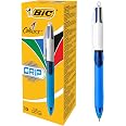 BIC 4 Color Grip Original Ballpoint Pen, Bulk Pack of 10: Medium Point ...