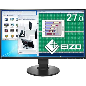 Amazon | EIZO FlexScan 27インチカラー液晶モニター 2560x1440 DVI-D 24Pin DisplayPort ブラック FlexScan EV2736W ...