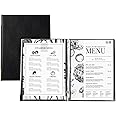 Amazon | 【サクラ39ストア】メニューブック a4 メニューカバー 6ページ お品書 メニュー表 メニューファイル メニュー帳 業務用 yyb-cp10-bk | メニュースタンド ...