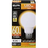 Amazon.co.jp : エルパ(ELPA) LED電球A形広配光 E26 昼光色相当 屋内用 LDA7D-G-G5103 : ホーム＆キッチン