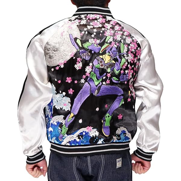 Amazon | [錦] エヴァンゲリオン Evangelion コラボ 和柄 スカジャン