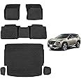 Amazon.co.jp: 新型エクストレイル T33系 5人乗用 専用 フロアマット+ラゲッジマット 専用設計 X-Trail T33 3D立体マット 防水 カーマット TPE材質 保護 ...