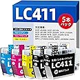 Amazon.co.jp: 【KONOink】 LC411 LC411-4PK ブラザー用 互換 インク LC411-4PK + LC411BK (顔料ブラック 採用) 5本セット ...