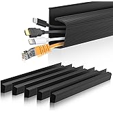 J Channel Cable Raceways - Black Raceway Cable Management System - 4x ...