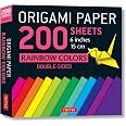 Origami Paper 200 sheets Rainbow Colors 6" (15 cm): Tuttle Origami ...