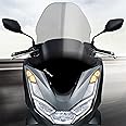 Amazon | PCX125/160/e:HEV(21~23年モデル)用 ボディマウントシールド JK05 JK06 KF47 幅広 ウィンドシールド 風防 改造 かっこいい (高さ60cm ...