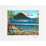 Amazon.co.jp: [ヘザーブラウン ] HEATHER BROWN 絵画 アートプリント ART PRINT RAINBOW SURF レインボーサーフ Mサイズ横 W35.6× ...