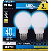 Amazon.co.jp: エルパ (ELPA) LED電球A形広配光 E26 昼光色相当 屋内用 LDA5D-G-G5101