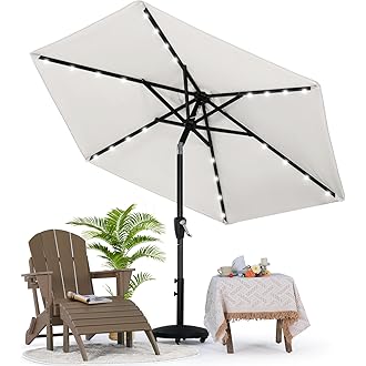 DEWEL ガーデンパラソル 幅230cm チルト機能付ビーチパラソル 日除け 撥水加工 UV加工 角度調節 庭傘 釣り傘 アウトドア キャンプ オー